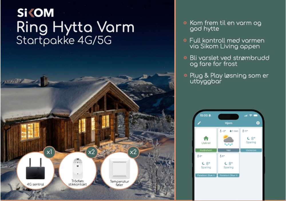 Ring Hytta varm Sikom Startpakke - NorskeNettbutikker.no